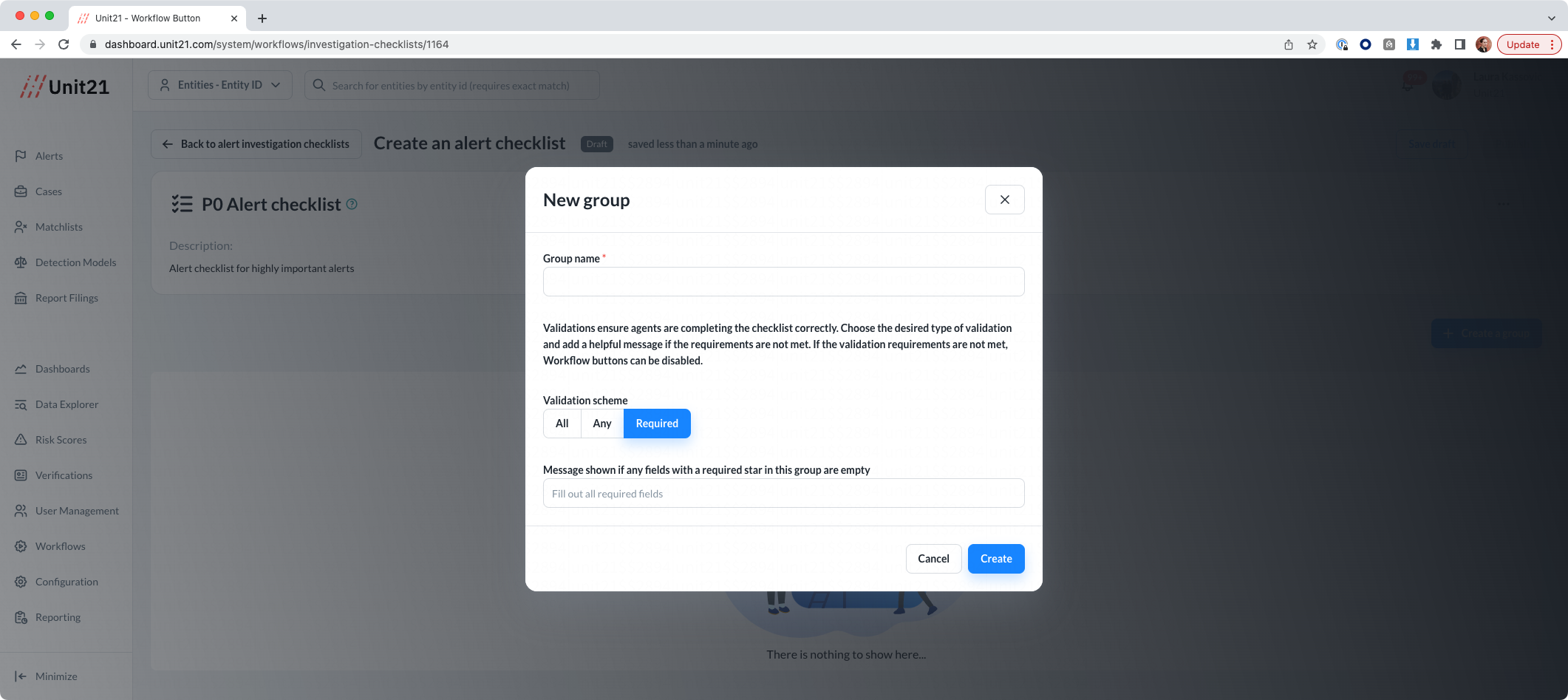 How to create an Alert Checklist – Unit21
