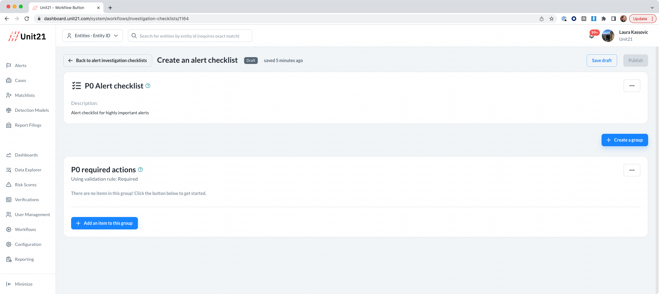 How to create an Alert Checklist – Unit21