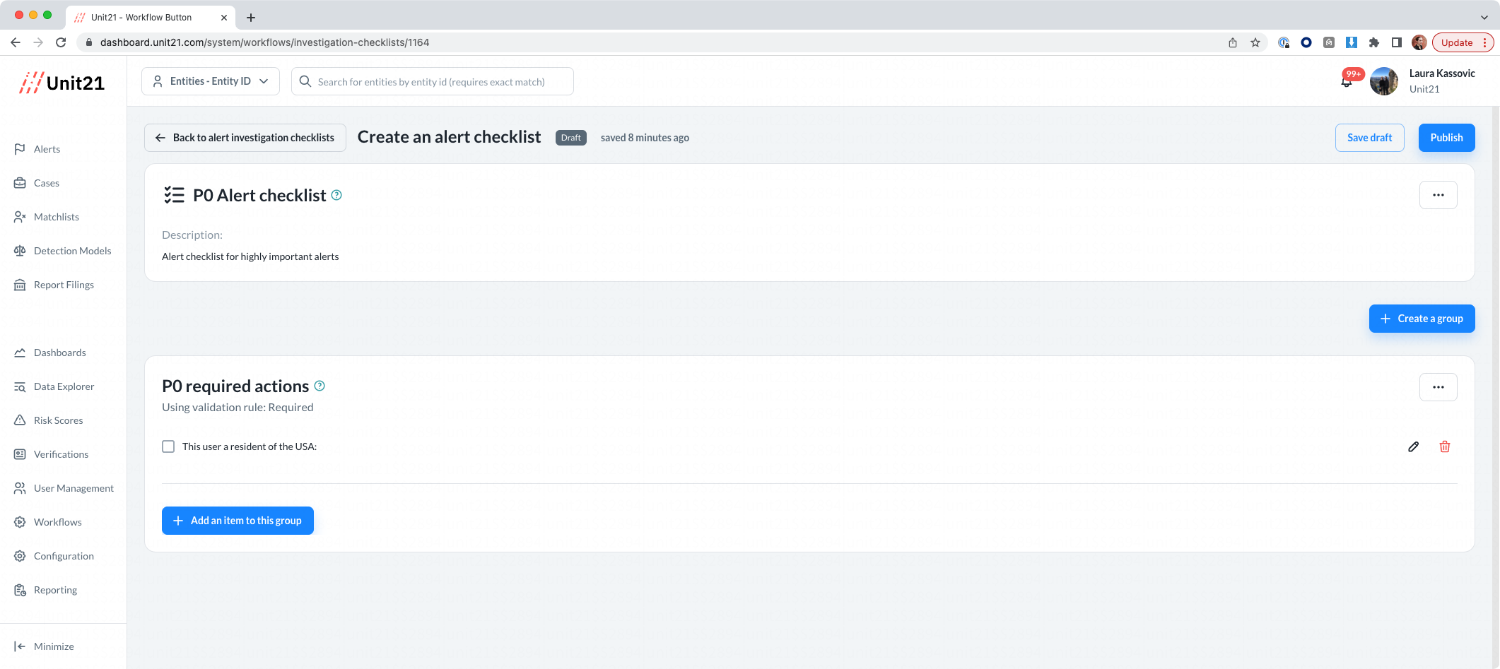 How to create an Alert Checklist – Unit21