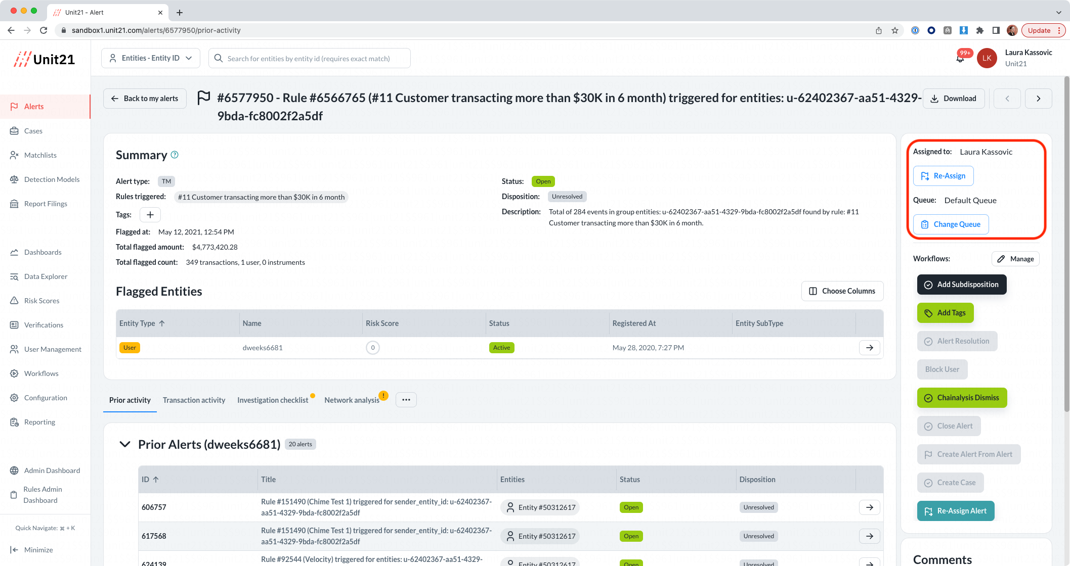 How to resolve an Alert – Unit21
